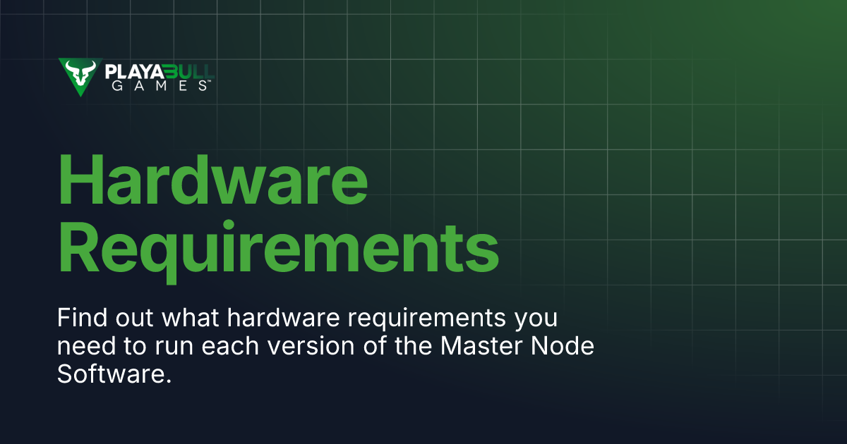 Hardware Requirements | PLAYA3ULL GAMES